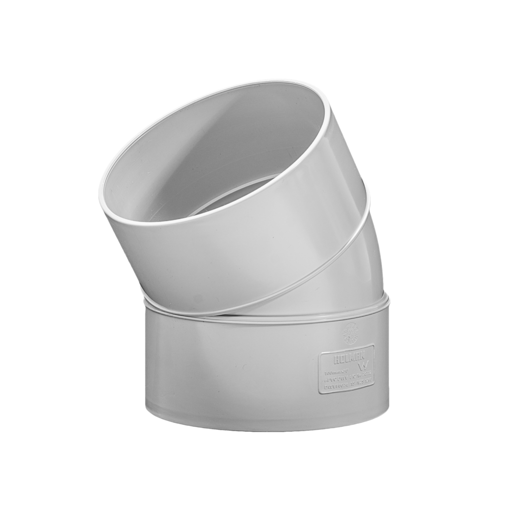 DWV PVC BEND F&F PLAIN - 100mm, 30º - Holman Plumbing