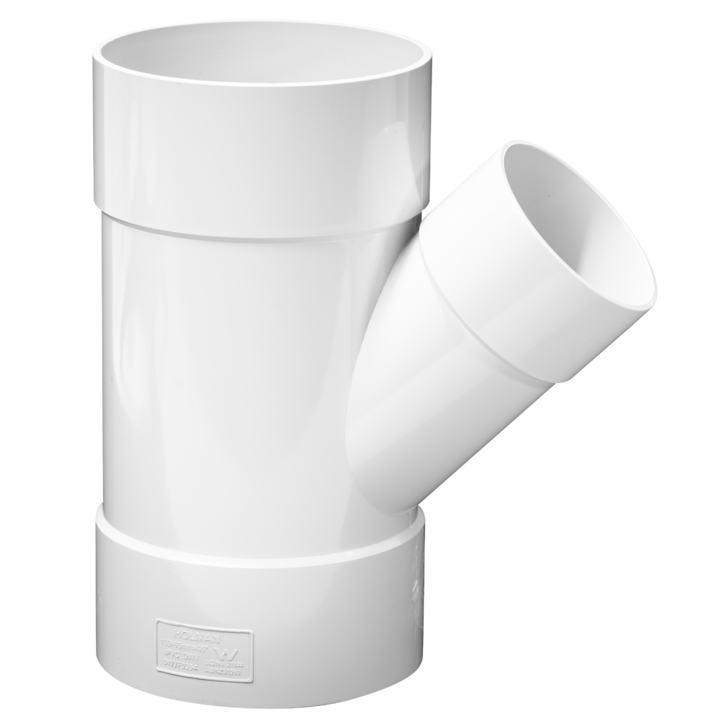DWV PVC JUNCTION PLAIN - 100X65mm, 45º - Holman Plumbing