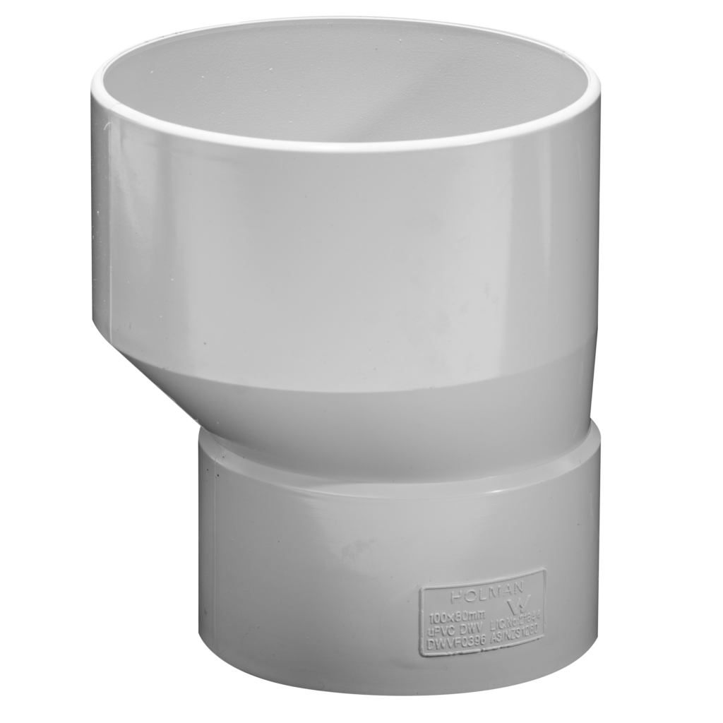 DWV PVC LEVEL INVERT TAPER - 100X80mm, M&F - Holman Plumbing