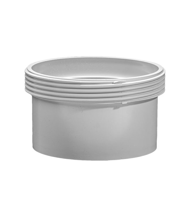 DWV PVC ADAPTOR MALE - 100mm, MALE IRON, W/RUBBER O-RING - Holman Plumbing