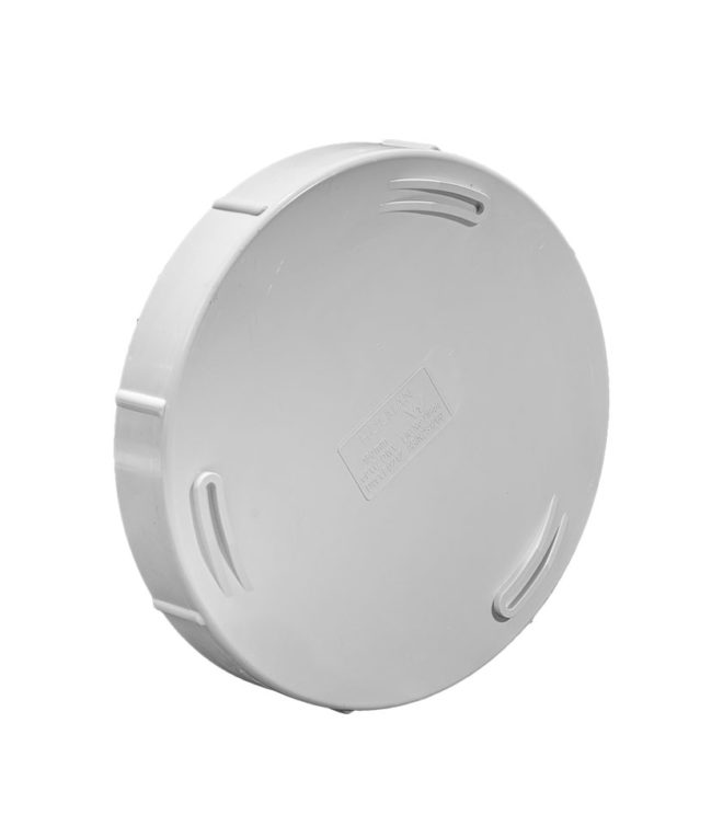 DWV PVC CAP THREADED ACCESS - 150mm, W/RUBBER O-RING - Holman Plumbing