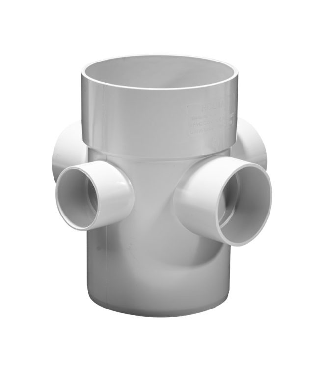DWV PVC RISER JUNCTIONS - 100X50X50X50X40mm, 88º, M&F - Holman Plumbing