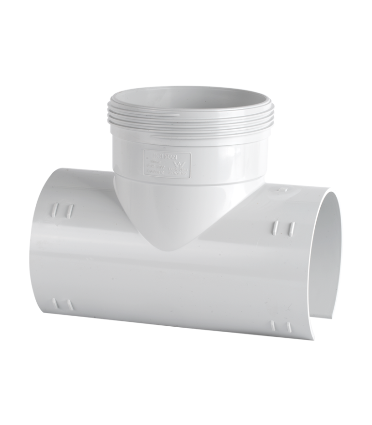 DWV PVC SNAP TEE - 100mm, W/THREADED CAP - Holman Plumbing