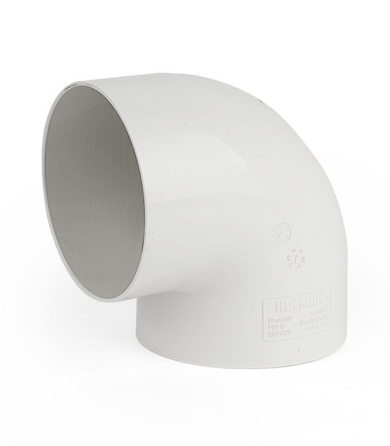 STORM PVC ELBOW F&F - 90mm, 90º, F&F, SMOOTH BEND - Holman Plumbing