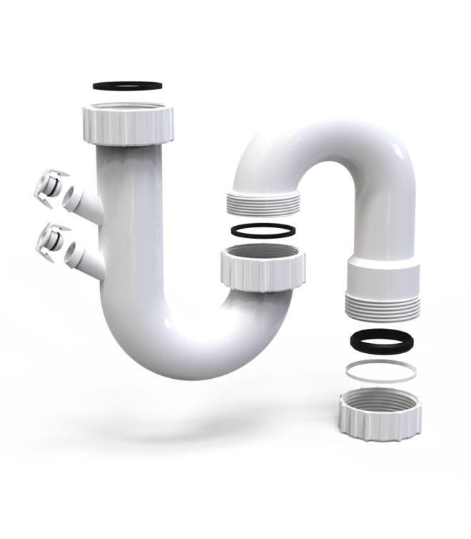 Series 2 Combination S&P Trap with Nipple - 40mm - Holman Plumbing