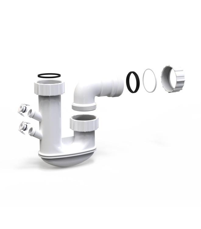 Series 2 Combination S&P Trap with Nipple - 40mm - Holman Plumbing