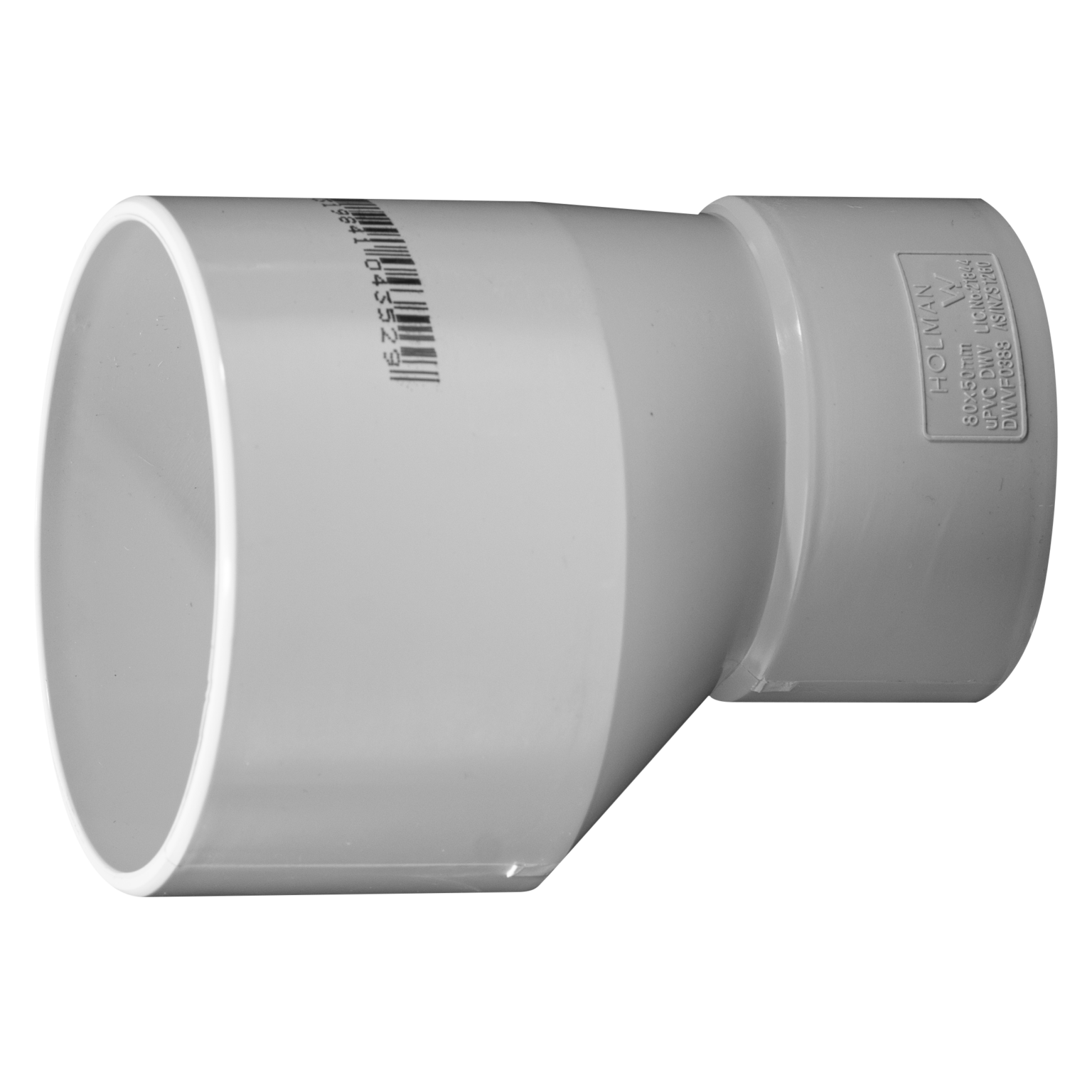 DWV PVC LEVEL INVERT TAPER - 80X50mm, M&F - Holman Plumbing