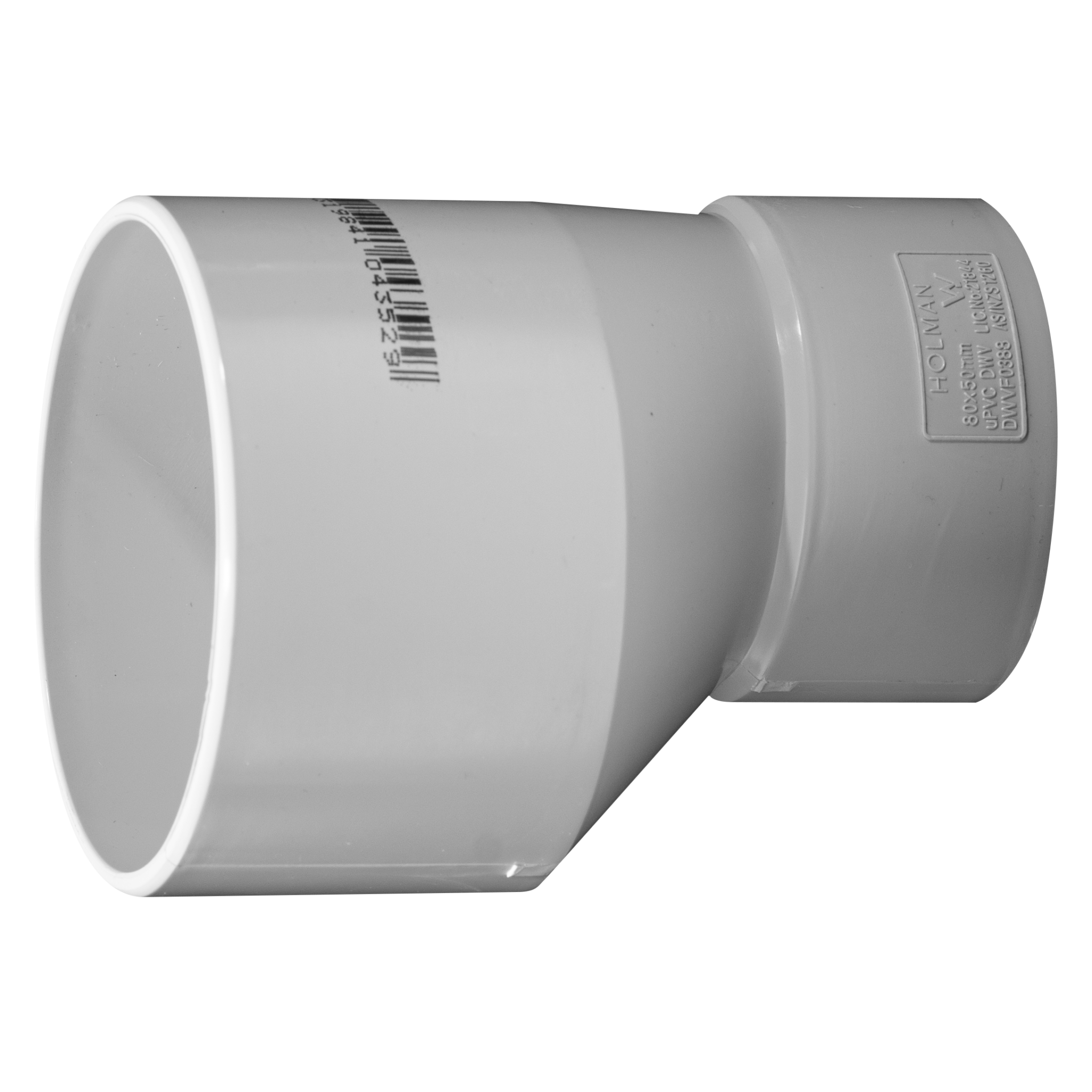 DWV PVC LEVEL INVERT TAPER - 80X50mm, M&F - Holman Plumbing