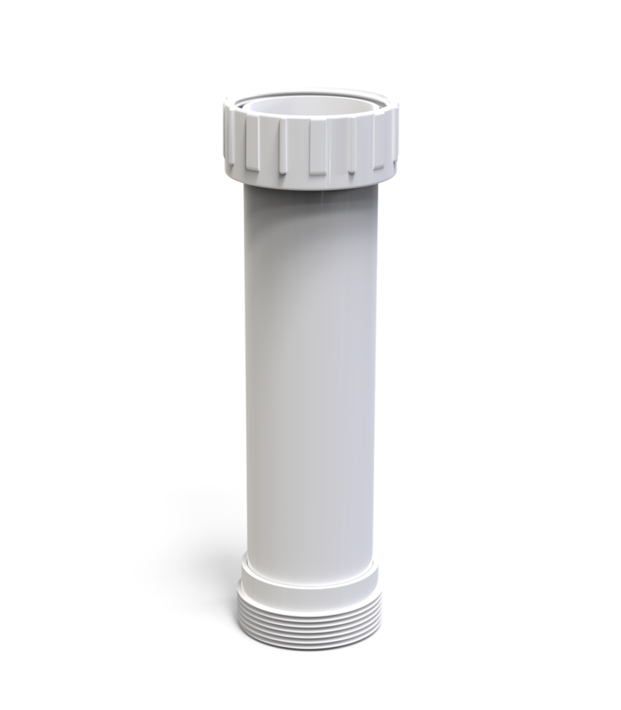 50mm x 200mm Adjustable Trap Extension - Cut Down - Holman Plumbing