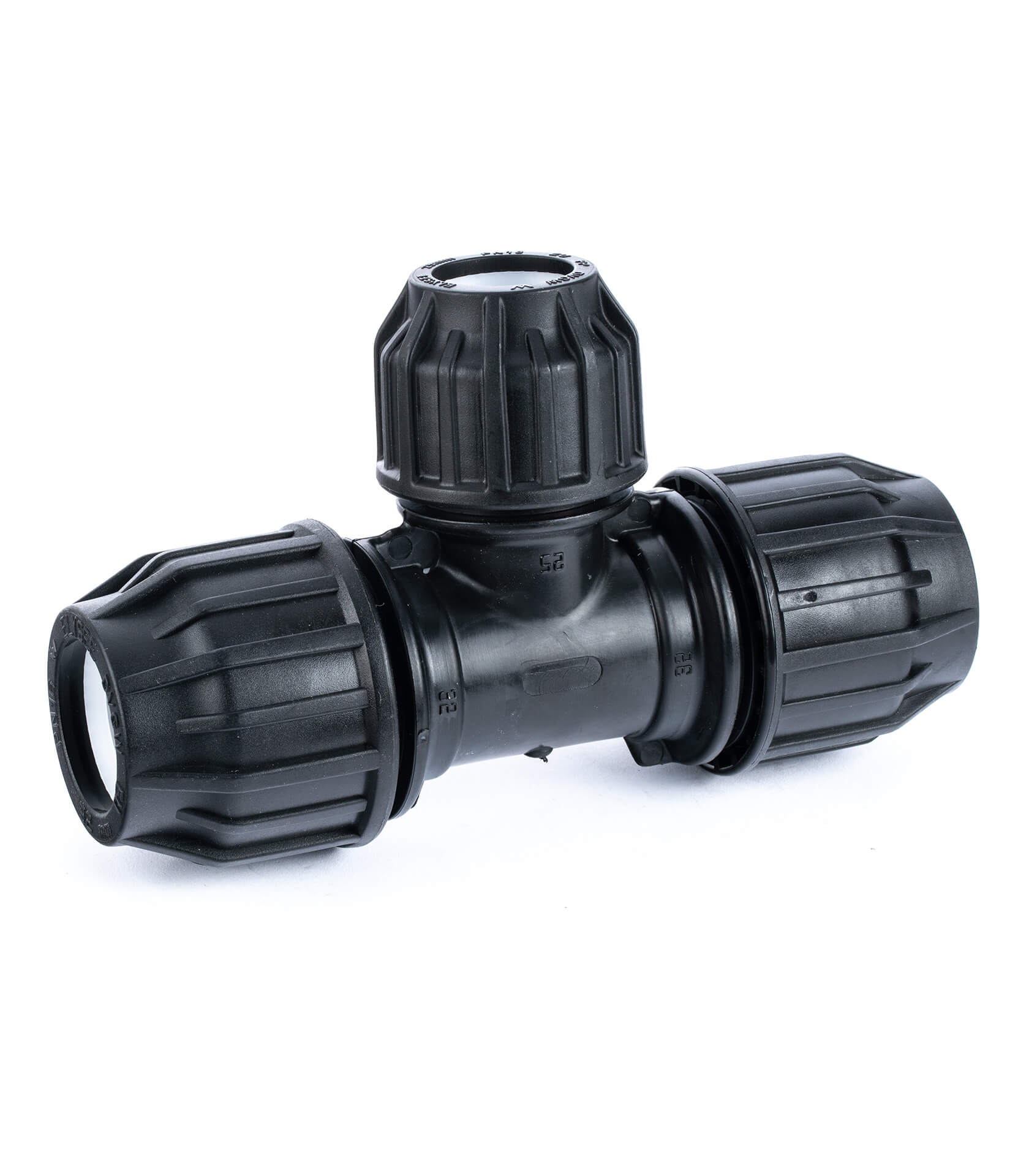 Poly Compression Reducing Tee 40mm x 32mm - Holman Plumbing