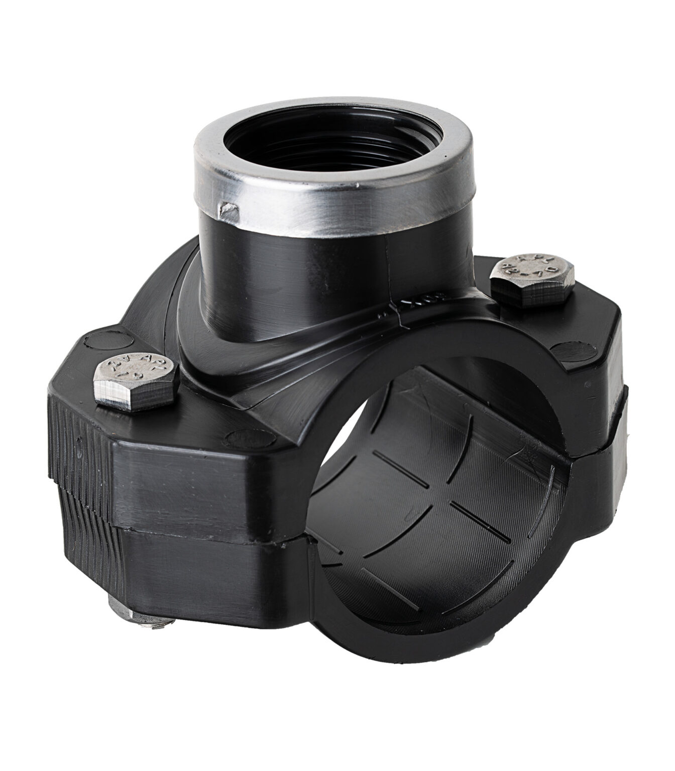 Poly Tapping Saddle 2 Bolt S/S with O-Ring Seal 40mm x 1" - Holman Plumbing