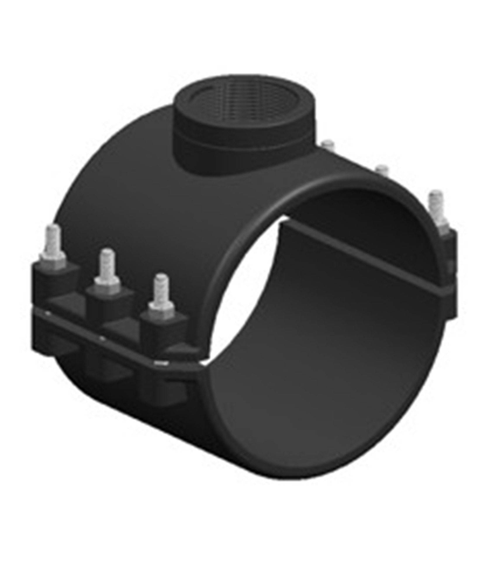 Poly Tapping Saddle 6 Bolt S/S with O-Ring Seal 160mm x 2" - Holman ...