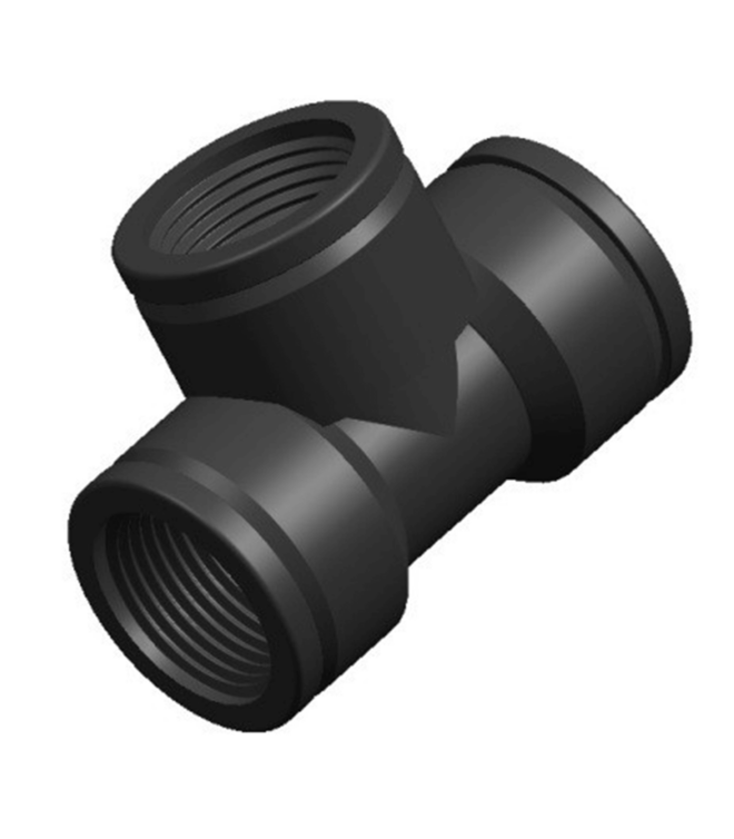 Poly Threaded Female Tee 50mm - Holman Plumbing