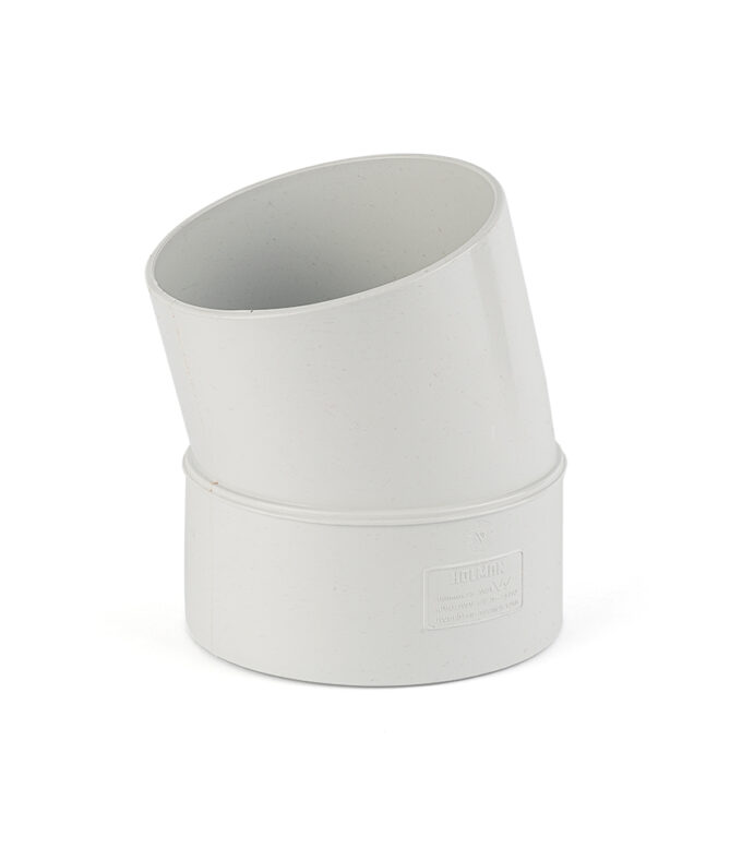DWV PVC BEND PLAIN - 300mm, 22º, M&F - Holman Plumbing
