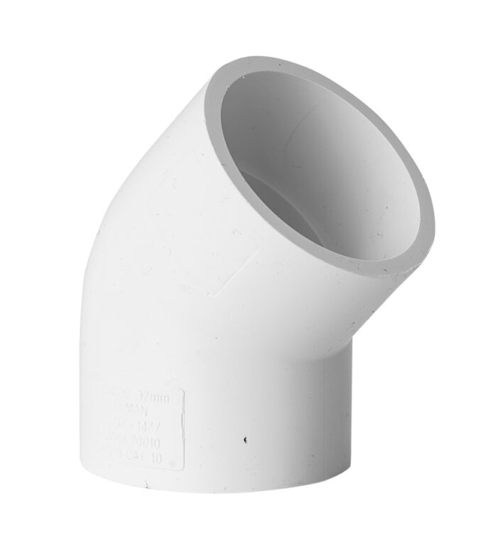 PVC PRESSURE ELBOW - 100mm, 45º - Holman Plumbing