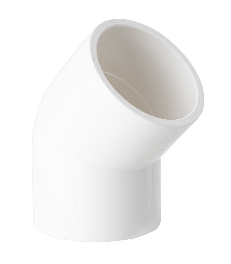PVC PRESSURE ELBOW - 65mm, 45º - Holman Plumbing