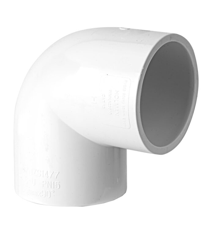 PVC PRESSURE ELBOW - 100mm, 90º - Holman Plumbing