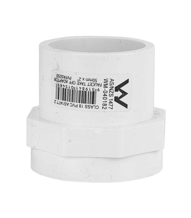 PVC PRESSURE FAUCET TAKE OFF ADAPTOR - 20mm X 3/4" - Holman Plumbing